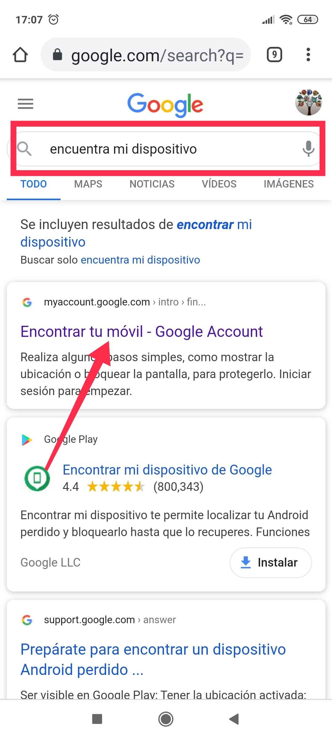 Buscar Dispositivos Cercanos